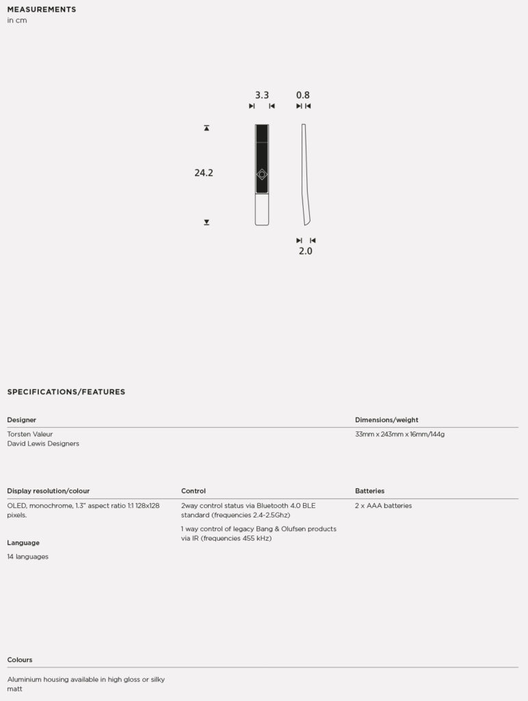 Beoremote One - Bang & Olufsen | BCOPENHAGEN